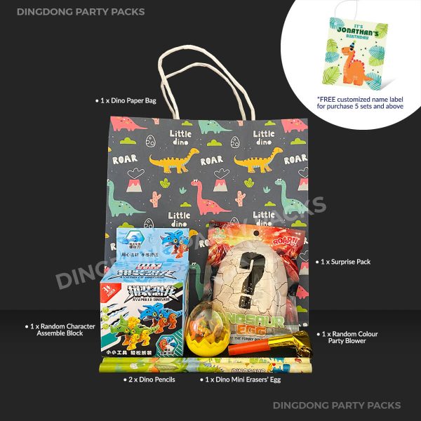 Dinosaur Theme - Birthday Party Pack / Goodies / Gift Set/ Door Gift ...